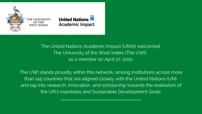 The United Nations Academic Impact (UNAI) welcomes The UWI to its ...